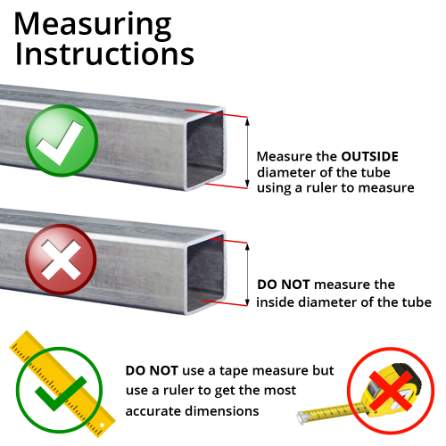 30mm Square Clear External Ferrules To Fit Table & Chair Legs